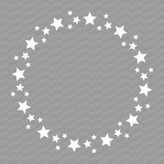 Stars Cluster Stars Monogram Frame Svg Stars SVG Stars | Etsy