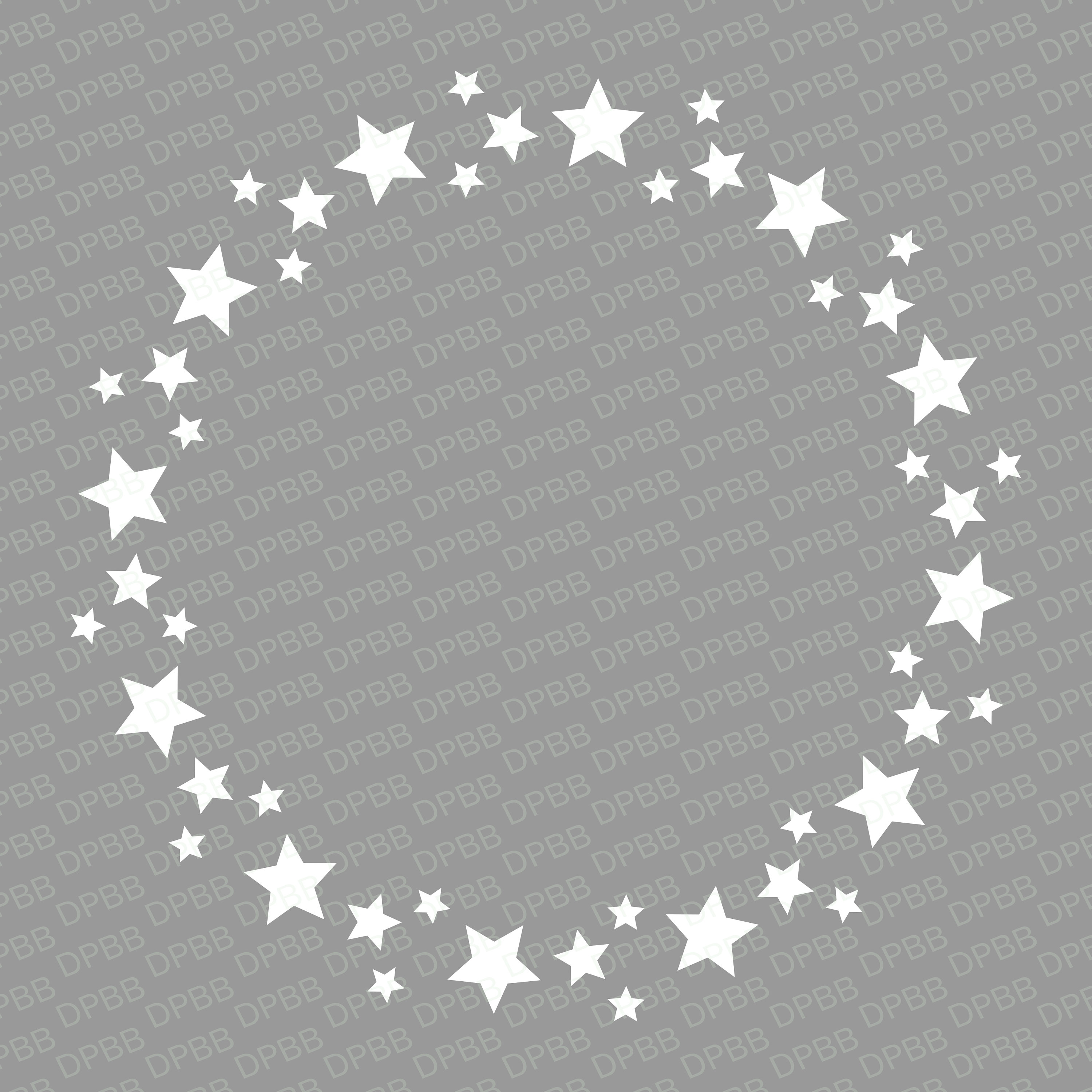 Stars Cluster, Stars Monogram Frame Svg, Stars SVG, Stars Clipart ...