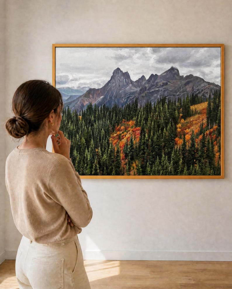 Custom Oil Painting From Photo, Framed Hand Painted Landscape Painting ...