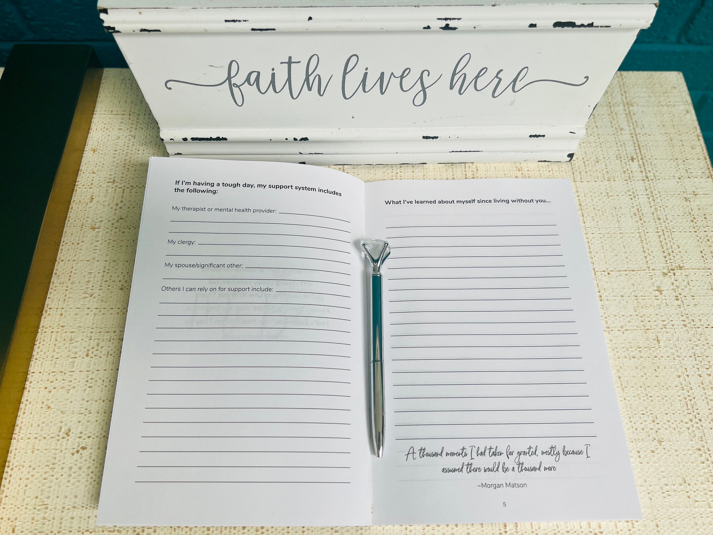 Grief Journal | Paperback Writing Prompts for Bereavement — HONORING MS ...