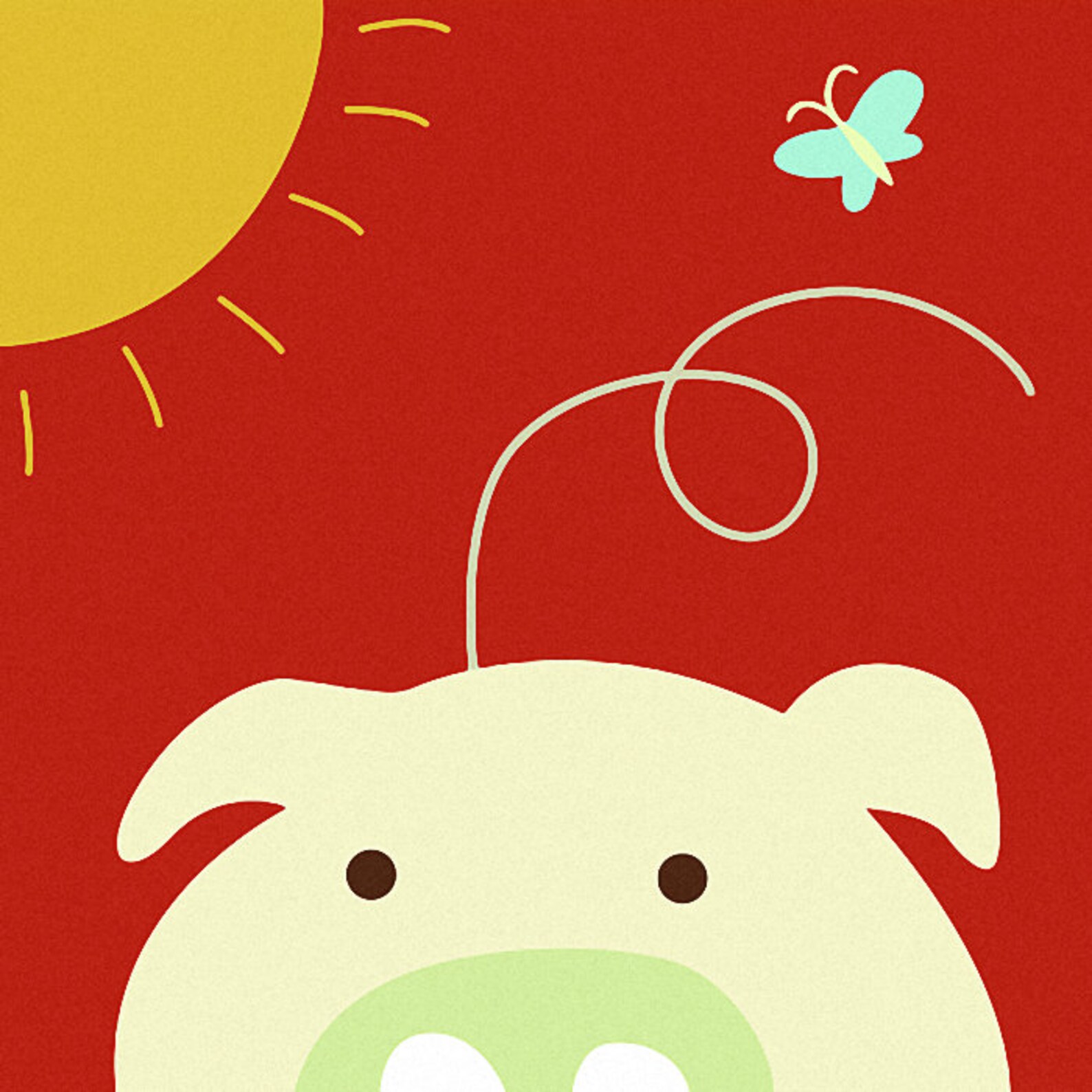 Instant Download Cartoon Pig Under Sun Digital Paper - Etsy