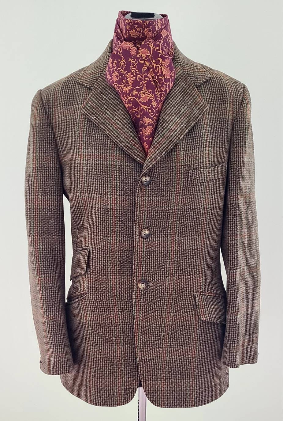 PYTCHLEY Plaid Tweed Hunting Jacket Approximate Size 36 - Etsy