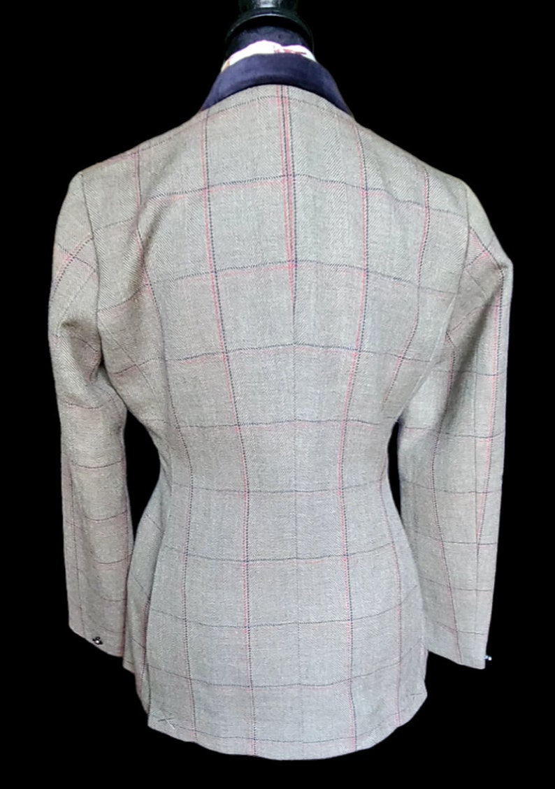 EQUETECH Lauton Deluxe Green Tweed With Navy & Red Stripes Fox Hunting ...