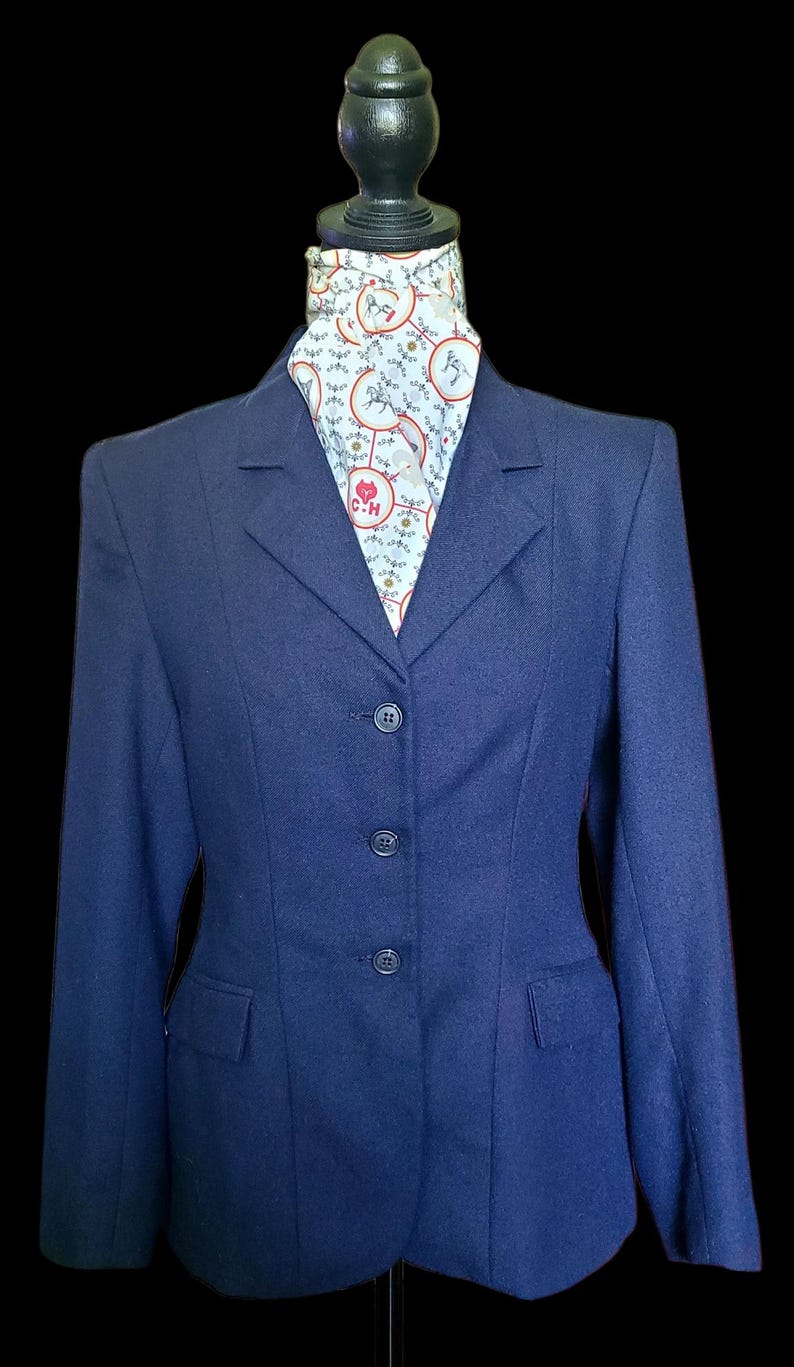 Abrigo de caza azul marino CONCOUR ELITE de Devon Aire, talla 10R de ...