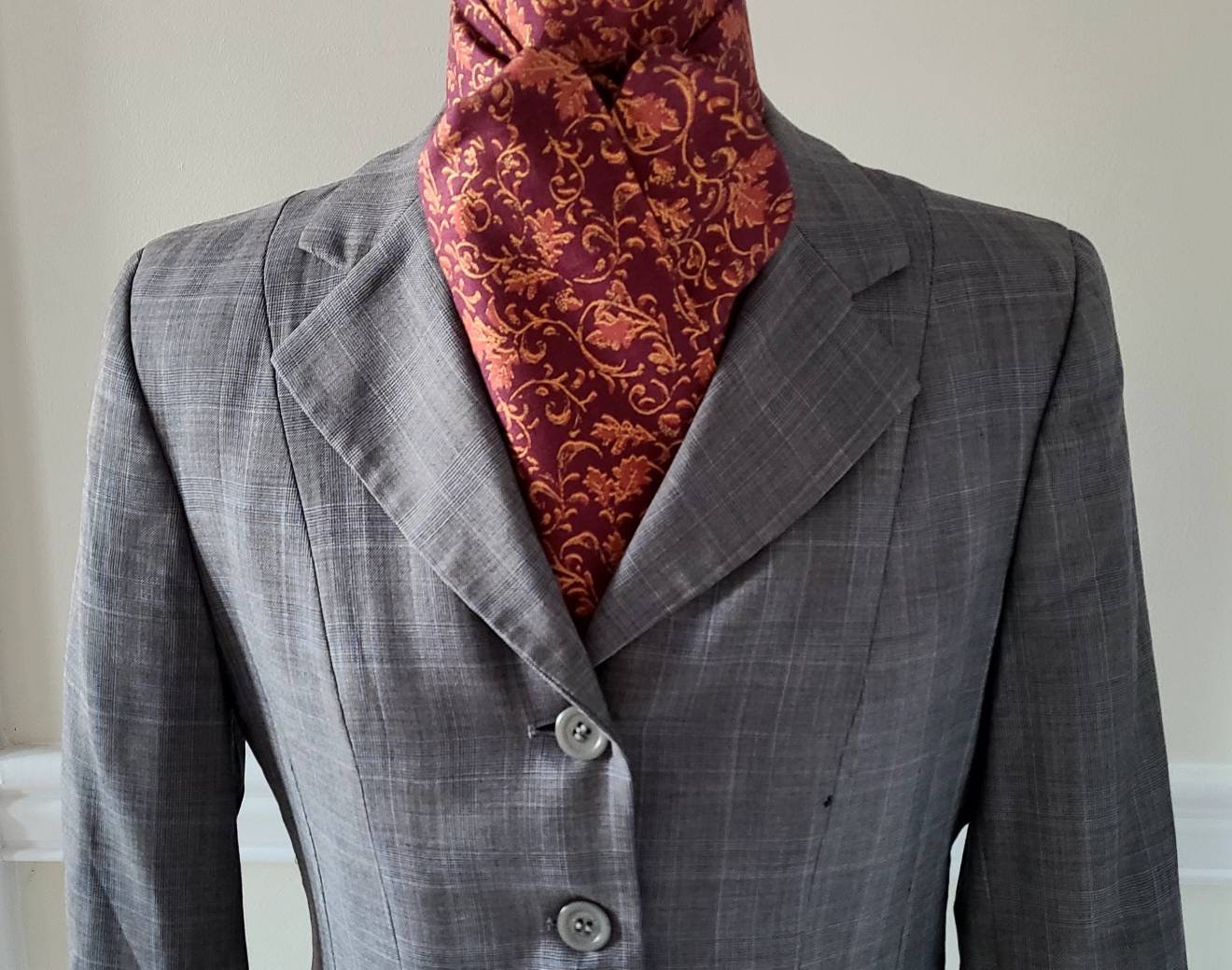 RJ CLASSICS STERLING Grey Windowpane Jacket Size 4R Womans - Etsy