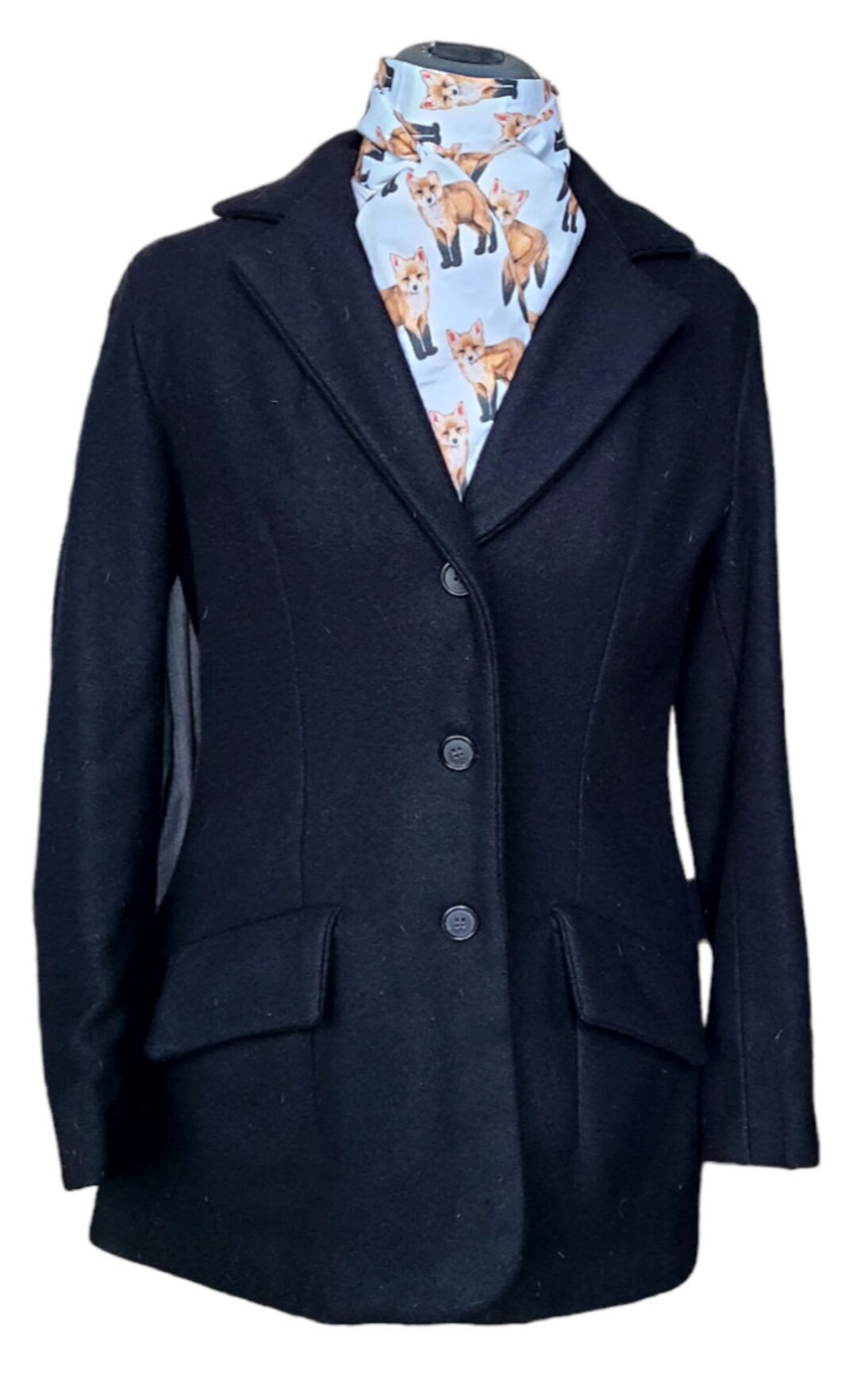 CUSTOM MADE Black Melton Wool Formal Jacket, Hunt Coat, Approximate ...