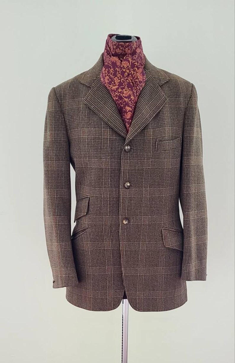 PYTCHLEY Plaid Tweed Hunting Jacket Approximate Size 36 - Etsy