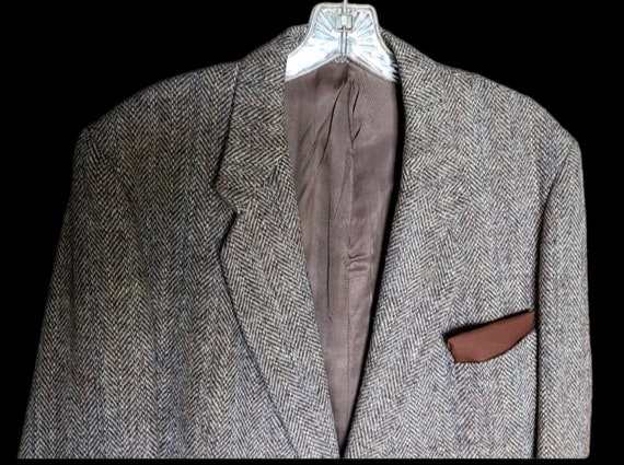 HARRIS TWEED Brown Tweed Hunting Jacket, Approximate … - Gem
