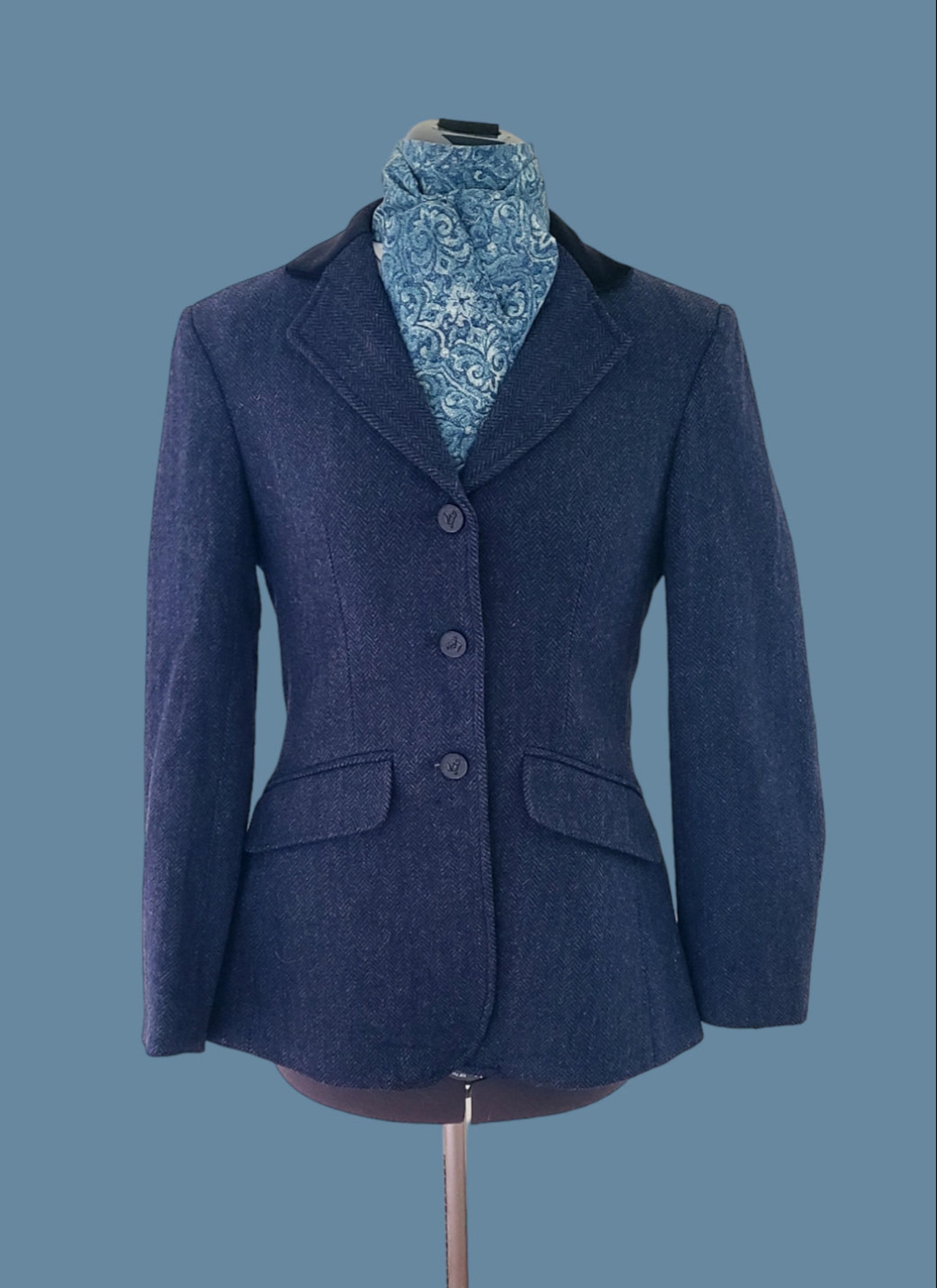 SHIRE'S Blue Tweed Hunting Jacket, Size 4R US, Euro 36 - Etsy