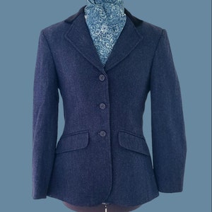 SHIRE'S Blue Tweed Hunting Jacket, Size 4R US, Euro 36 - Etsy