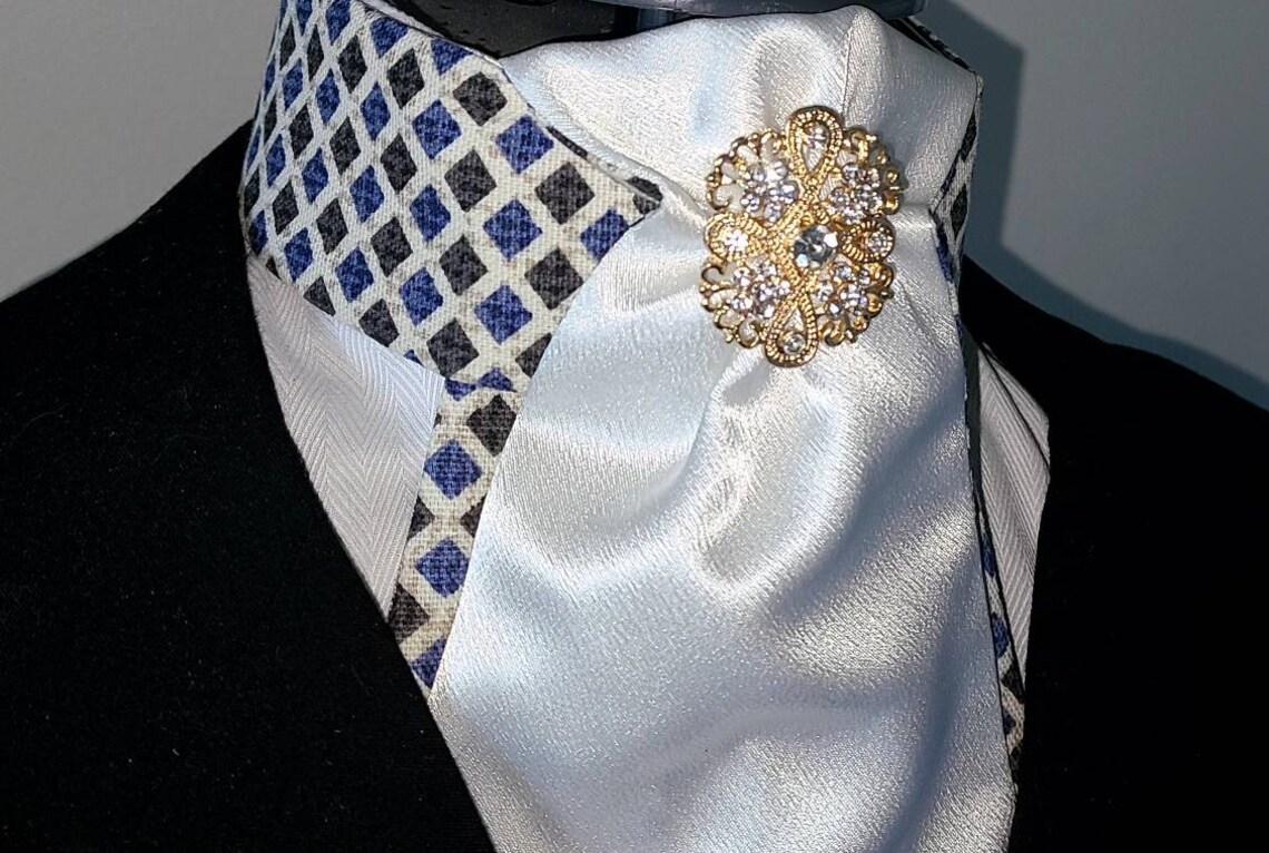 PRE-TIED Dressage Stock Tie, Royal Elegance - Etsy