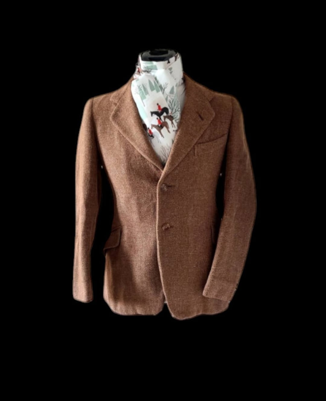 PYTCHLEY Brown Tweed Hunting Jacket, Approximate Size 4 Womans, 32 Mens ...