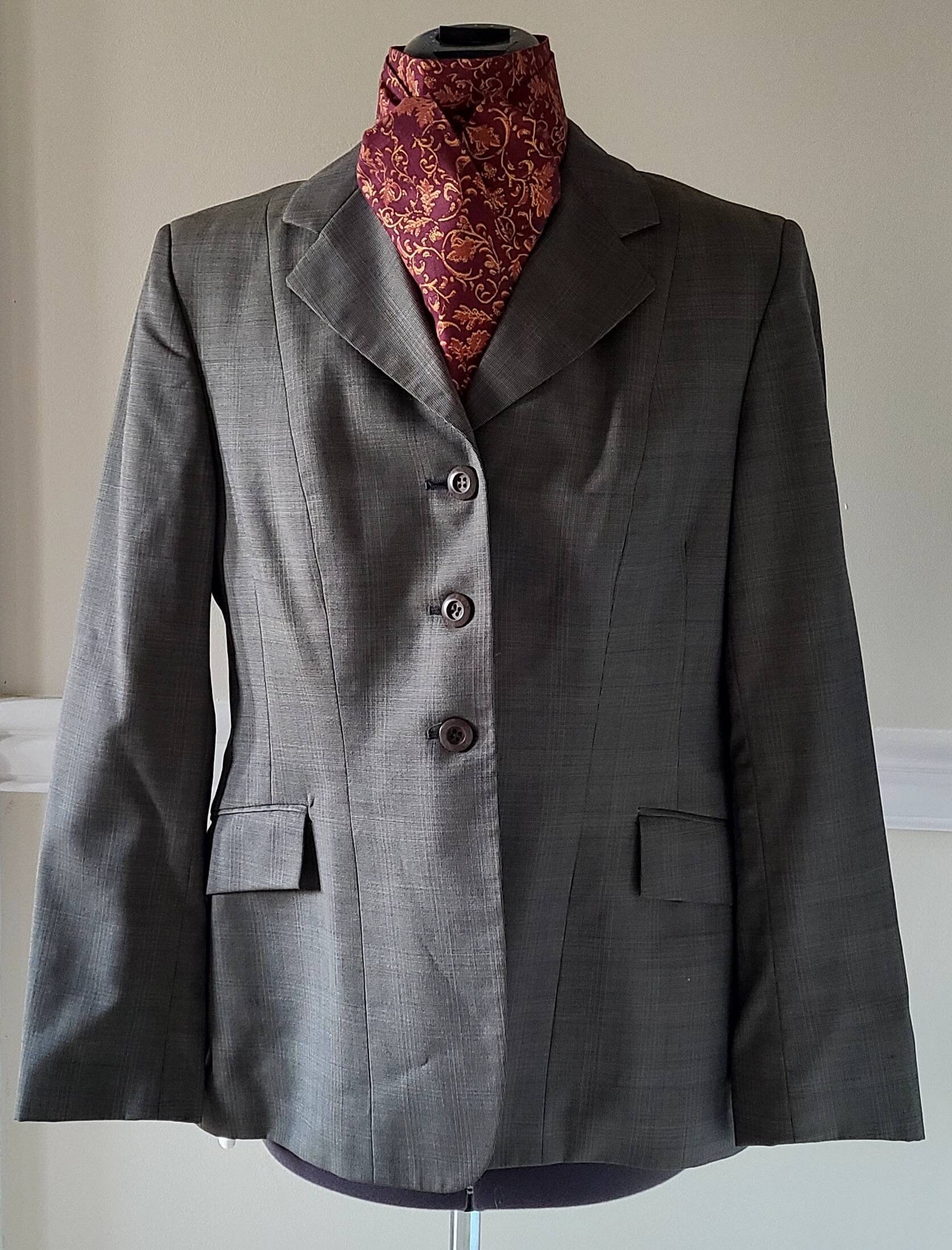 GRAND PRIX Grey Windowpane Jacket, Size 16R Womans - Etsy
