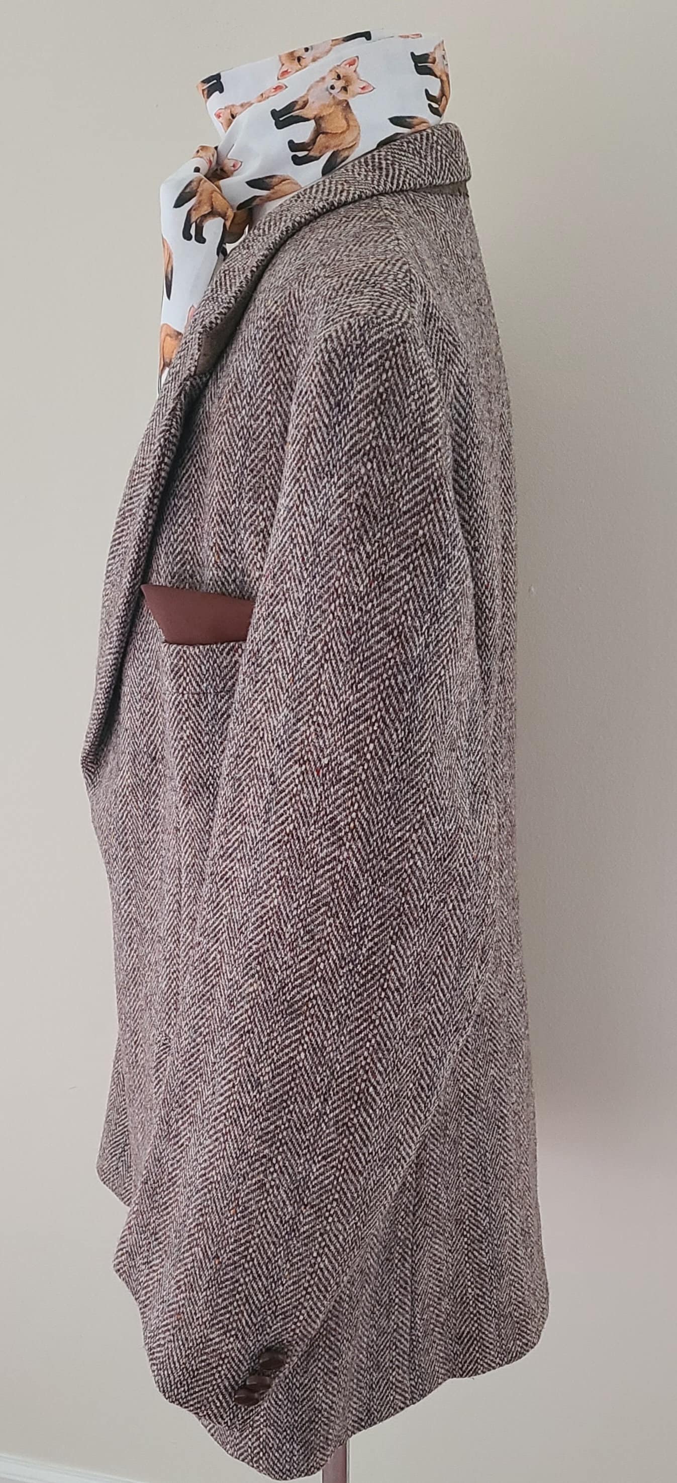 HARRIS TWEED Brown Tweed Hunting Jacket, Approximate Size 44 Mens - Etsy