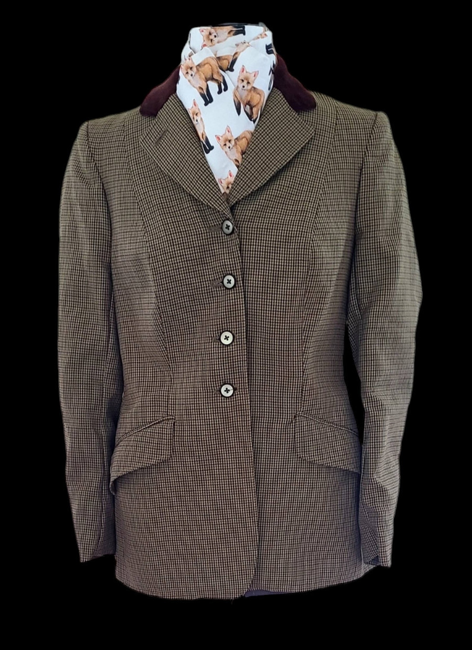 HARRY HALL Brown Tweed Hunting Jacket, Approximate Size 32, Womans/2-4r ...