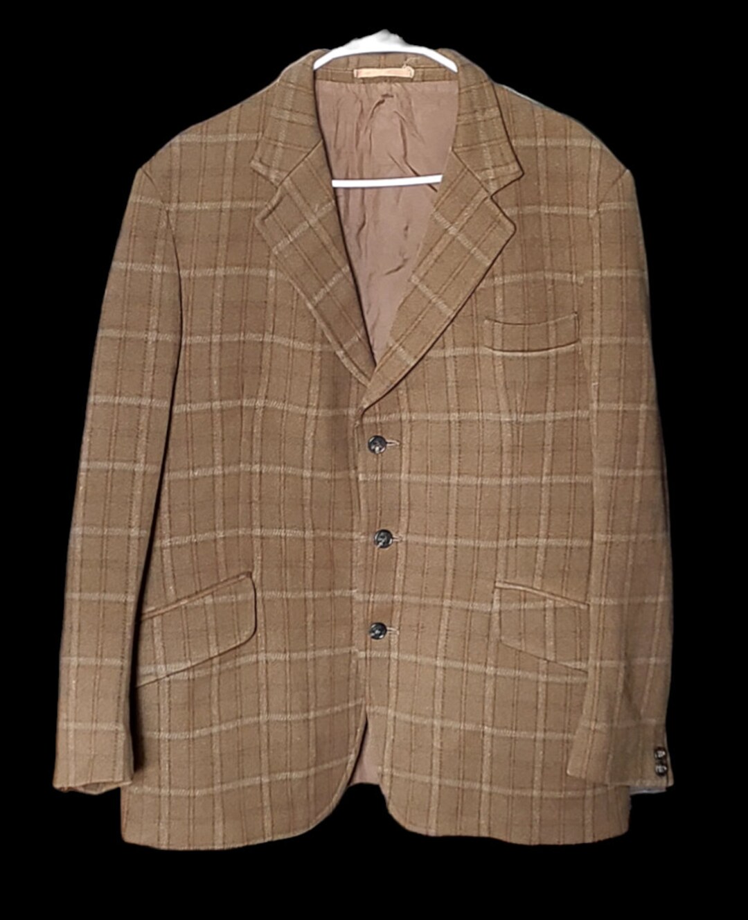 DUNN & CO. Brown British Tweed Hunting Jacket, Approximate Size 44 Mens ...