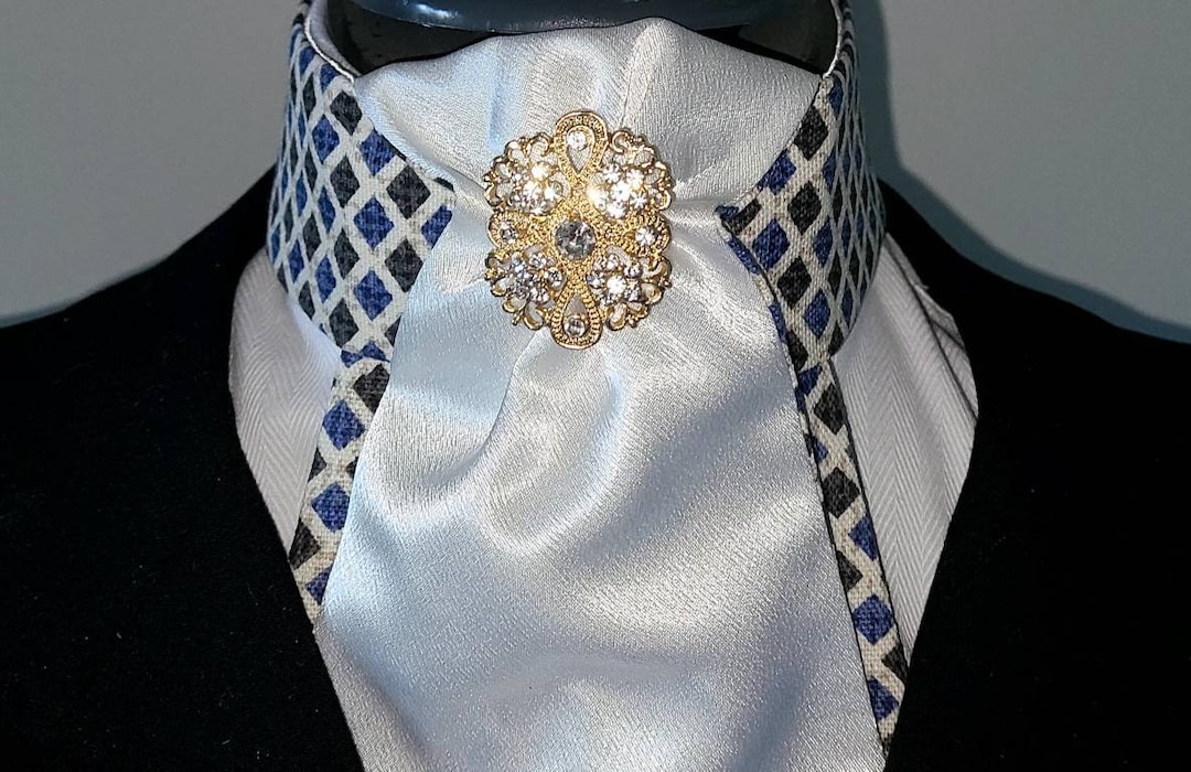 PRE-TIED Dressage Stock Tie, Royal Elegance - Etsy