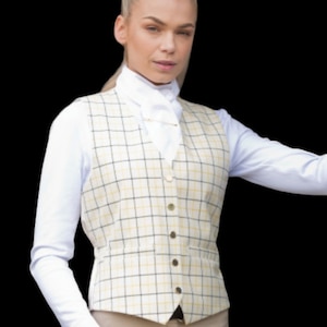 EQUETECH Gold & Black Tattersal Fox Hunting Vest. NEW! Unisex Sizing ...