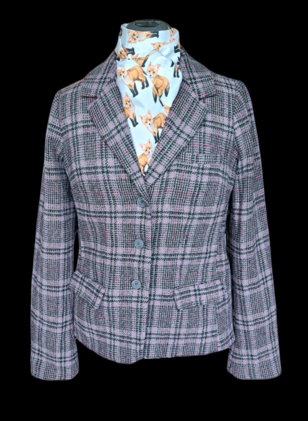 FAT FACE Grey/lavender Tweed Hunting Jacket, Size 12 - Etsy