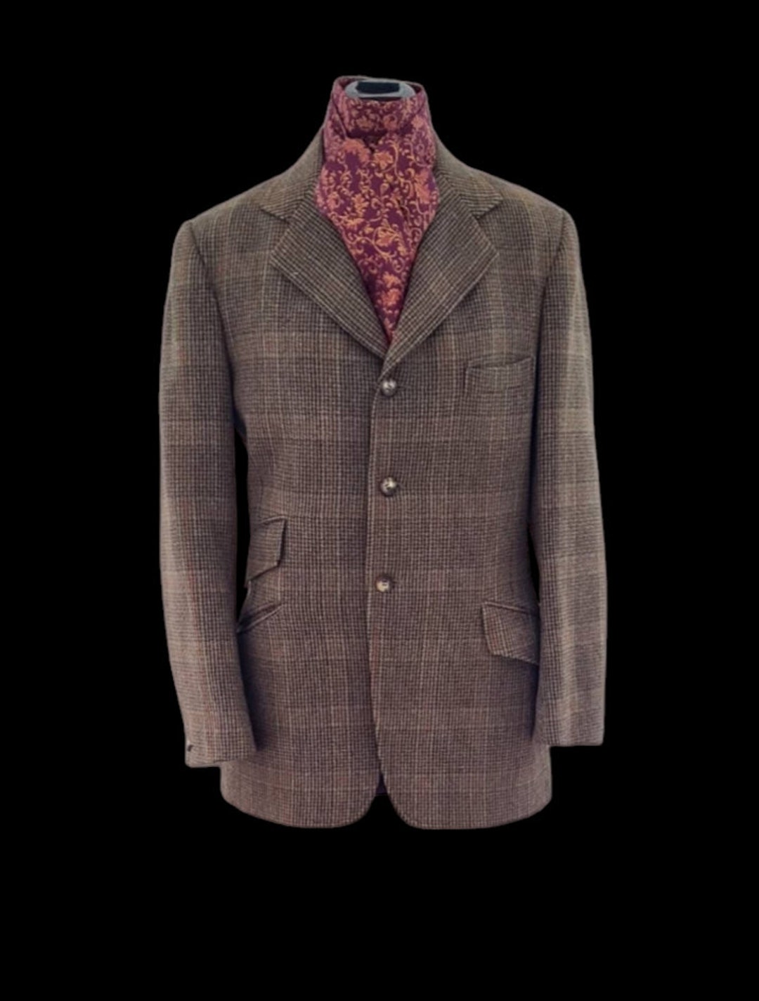 PYTCHLEY Plaid Tweed Hunting Jacket, Approximate Size Mens 36, Womans ...