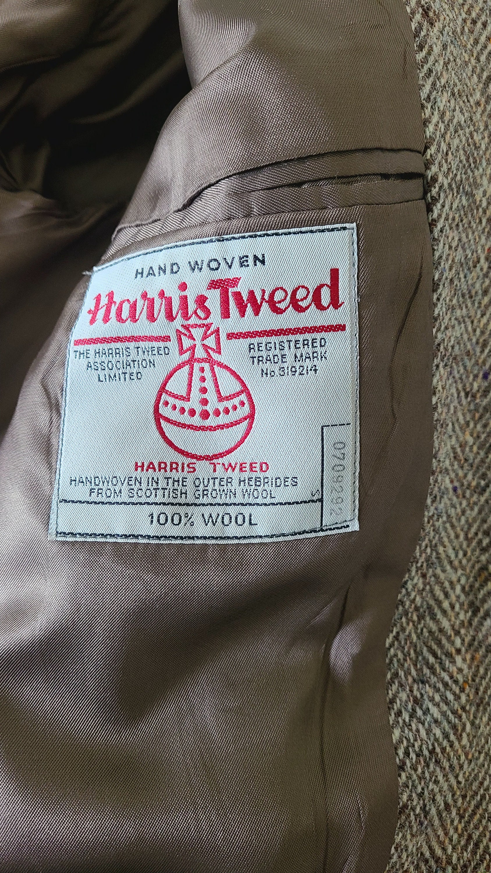 HARRIS TWEED Brown Tweed Hunting Jacket, Approximate Size 44 Mens - Etsy