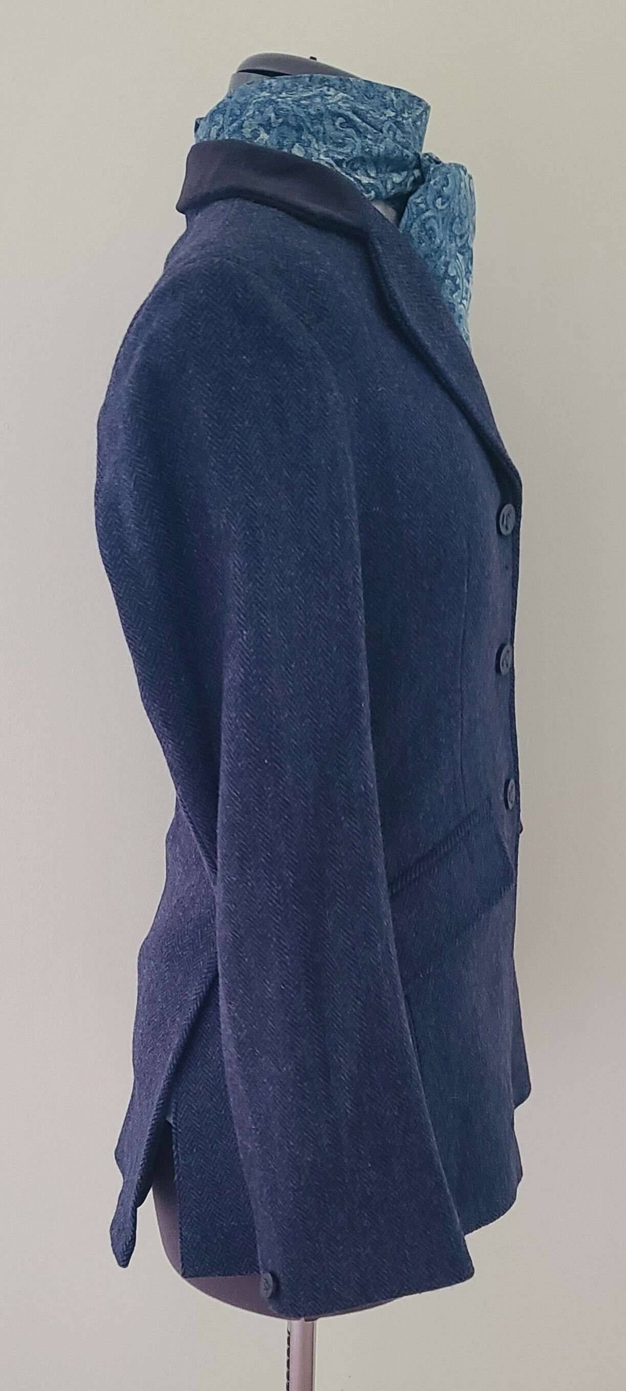 SHIRE'S Blue Tweed Hunting Jacket, Size 4R US, Euro 36 - Etsy