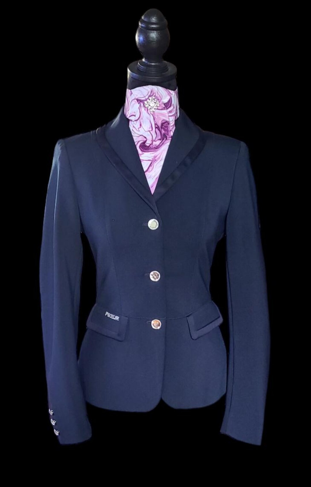PIKEUR Navy Stretch Dressage Coat, Womans Size 34 German, 6 US (runs ...