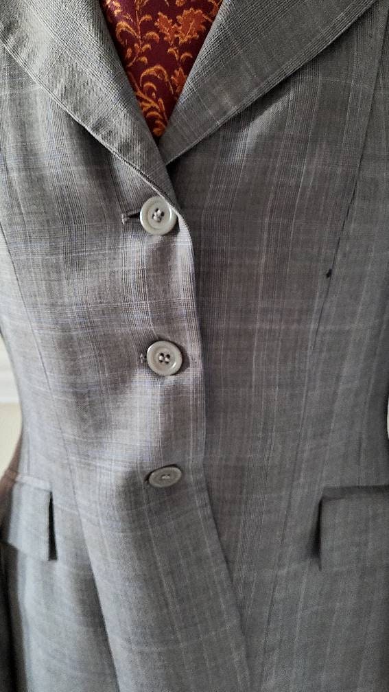 RJ CLASSICS STERLING Grey Windowpane Jacket Size 4R Womans - Etsy