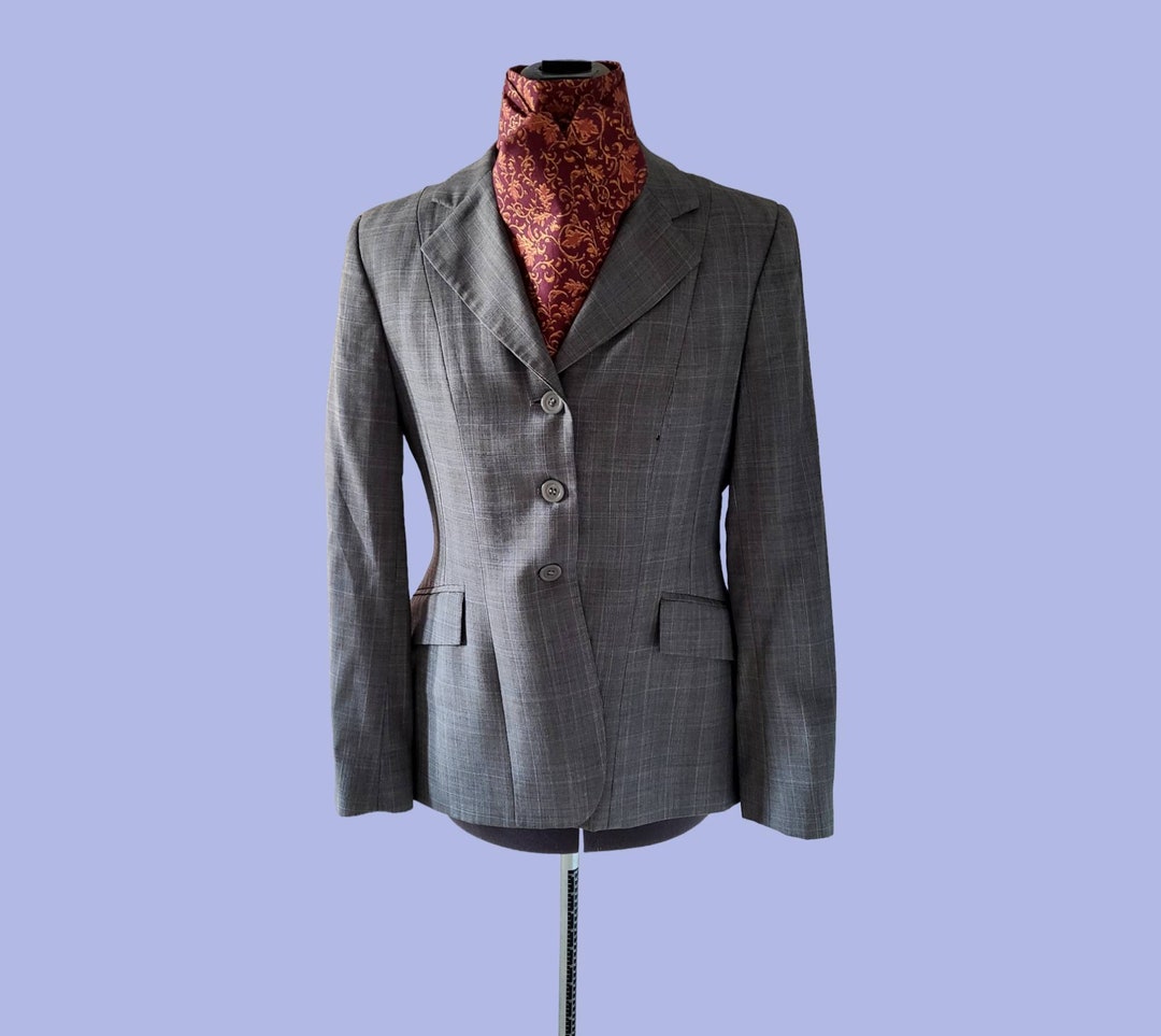 RJ CLASSICS STERLING Grey Windowpane Jacket Size 4R Womans - Etsy
