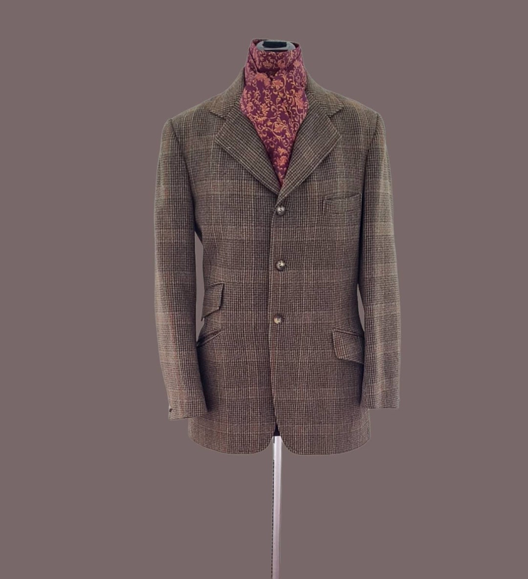 PYTCHLEY Plaid Tweed Hunting Jacket Approximate Size 36 - Etsy