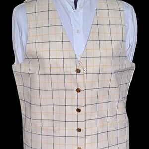 EQUETECH Gold & Black Tattersal Fox Hunting Vest. NEW! Unisex Sizing ...