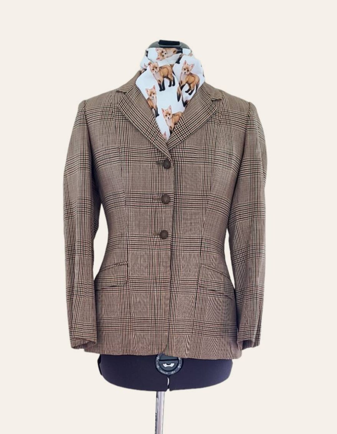 PYTCHLEY Rust Plaid Hunting Jacket, Approximate Size 34, Womans/4r - Etsy