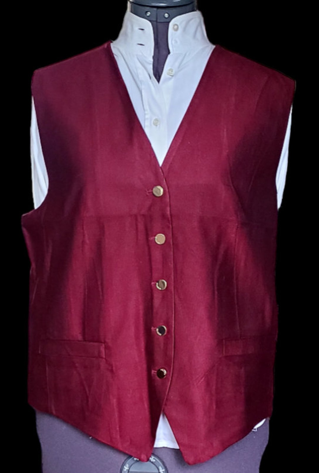 EQUETECH Jacquard Burgundy Fox Hunting Vest. NEW UK Sizing. - Etsy