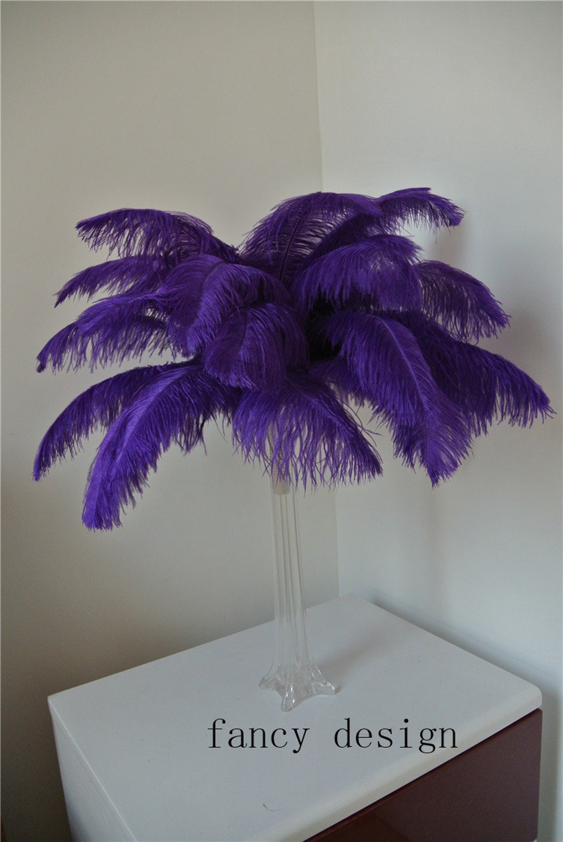 Purple Ostrich Feather Ostrich Plume 30 Pcs for Wedding Party ...
