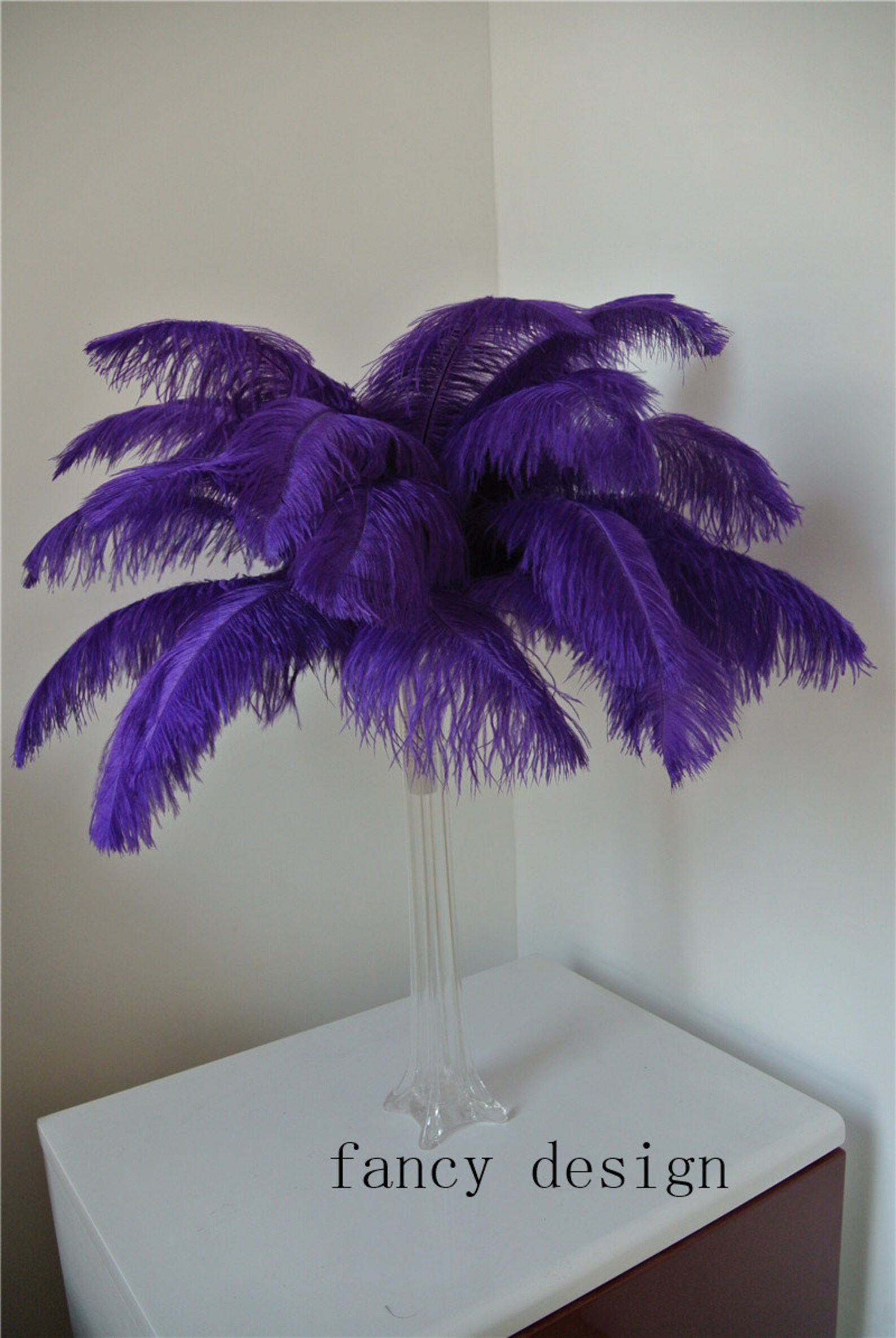 Purple ostrich feather ostrich plume 50 pcs for wedding party | Etsy