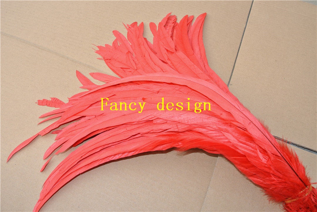 RED Rooster Coque Feather Loose 100 Pcs for Wedding Party Centerpiece ...