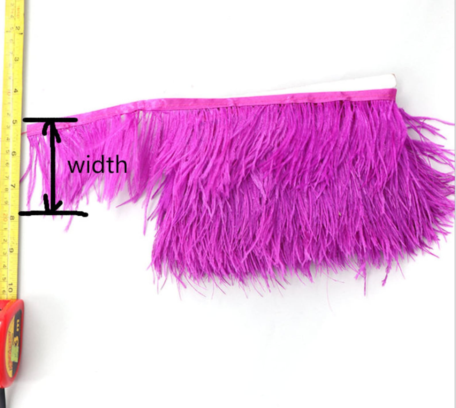 1 Yard Black Ostrich Feather Trim Fringe 3-4inch Wide 55 | Etsy