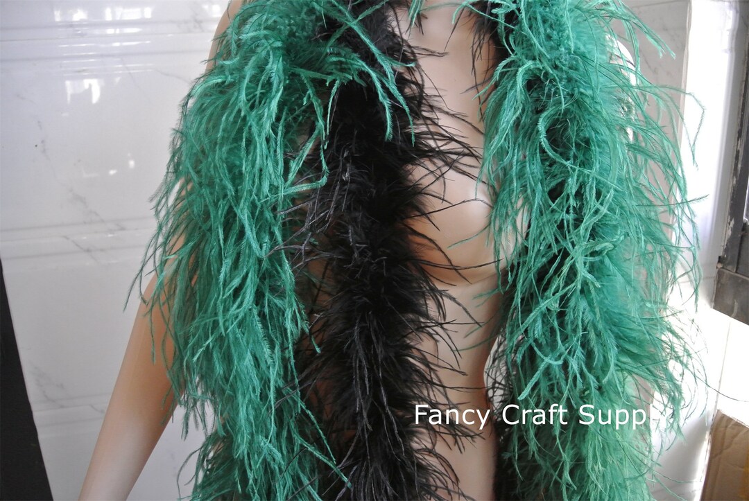 22 Colors Deep Green Emerald Green OSTRICH Feather Boa 3 Ply Dancing Dress Wedding Crafting ...