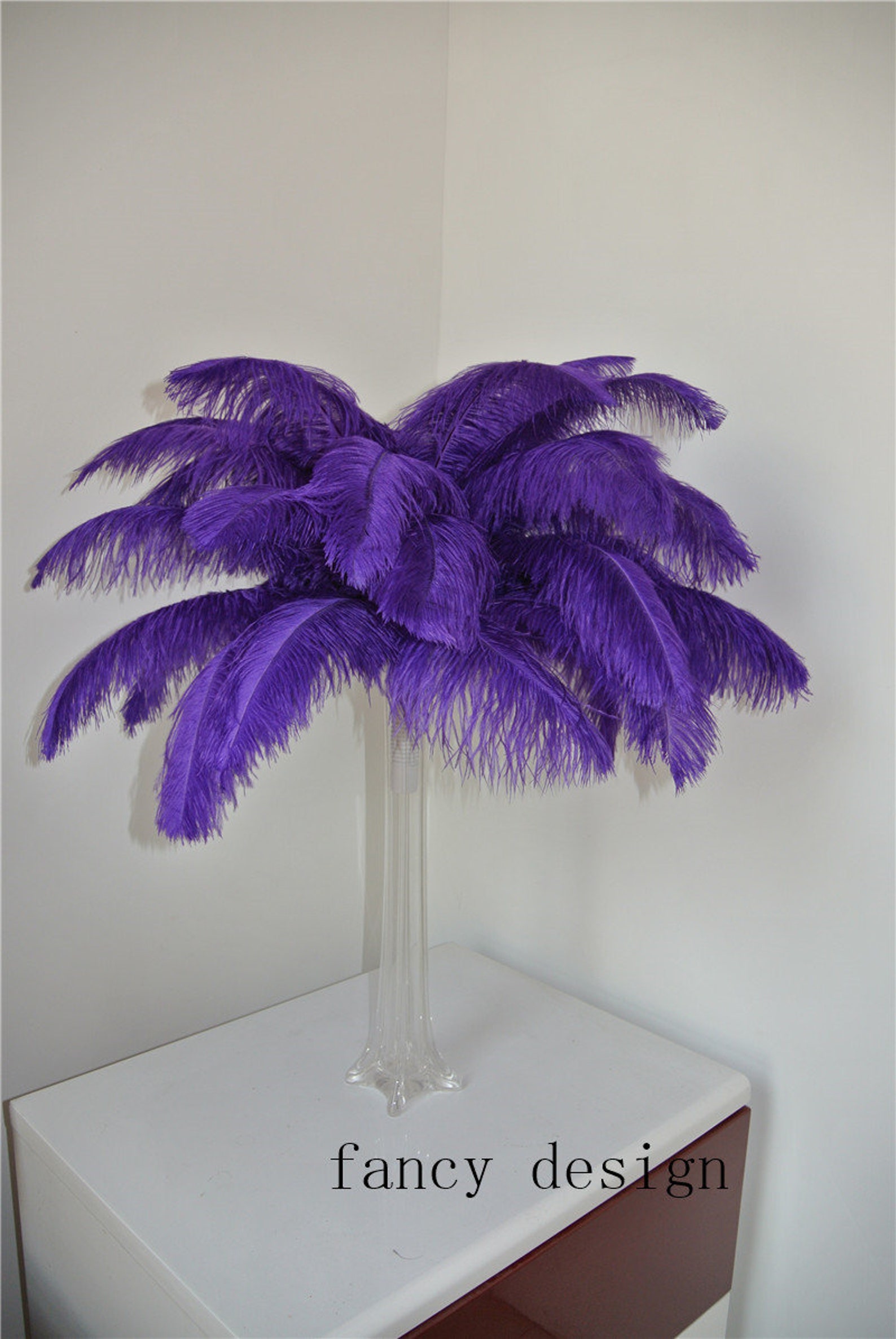 Purple ostrich feather ostrich plume 30 pcs for wedding party | Etsy