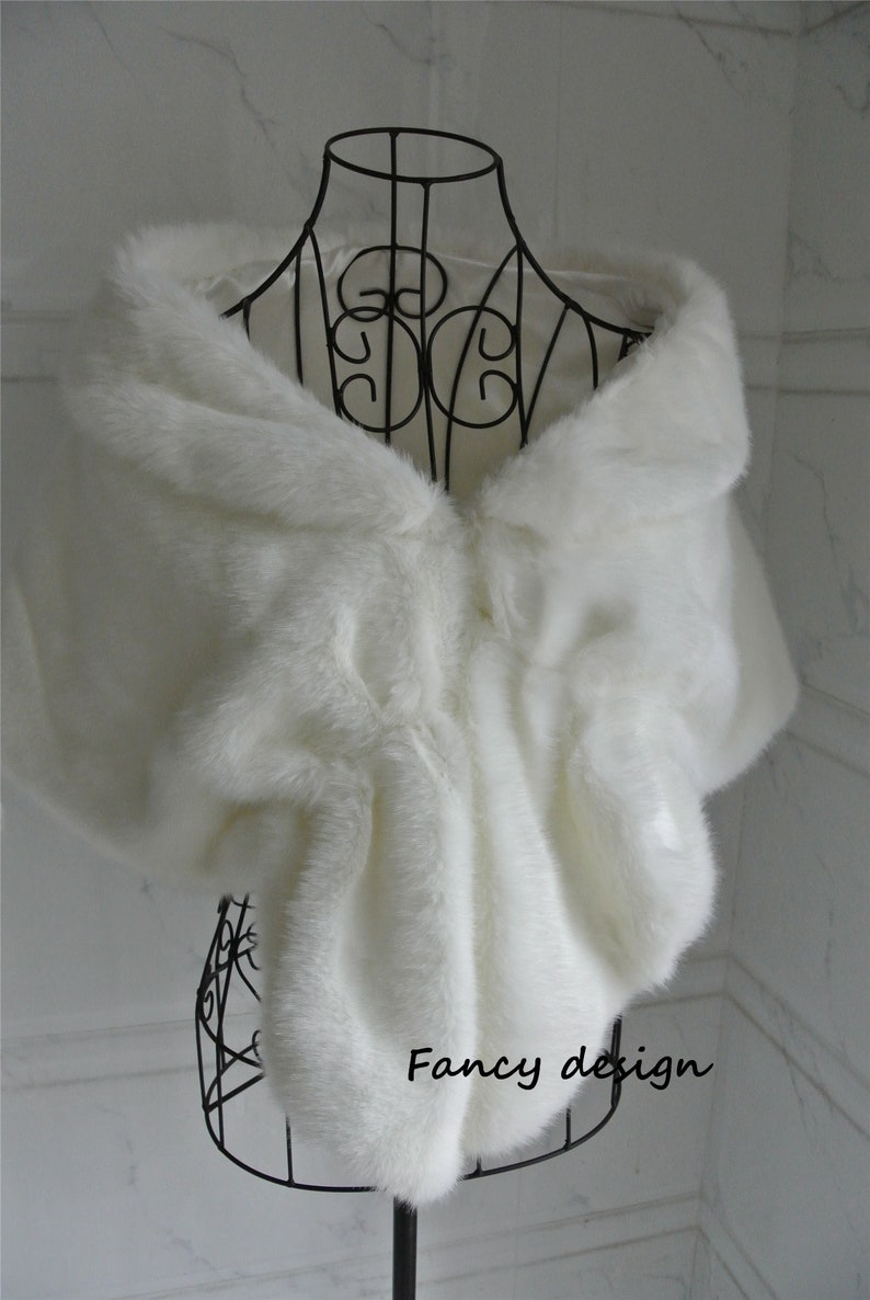 White faux fur bridal wrap Fur Wrap Bridal Faux Fur Stole | Etsy