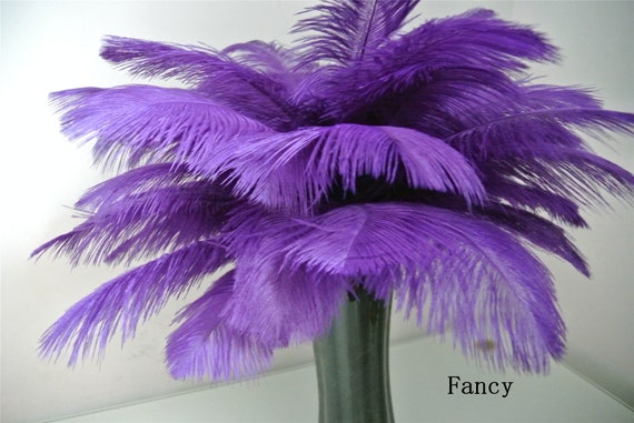 Purple Ostrich Feather Ostrich Plume 100 Pcs for Wedding Party | Etsy
