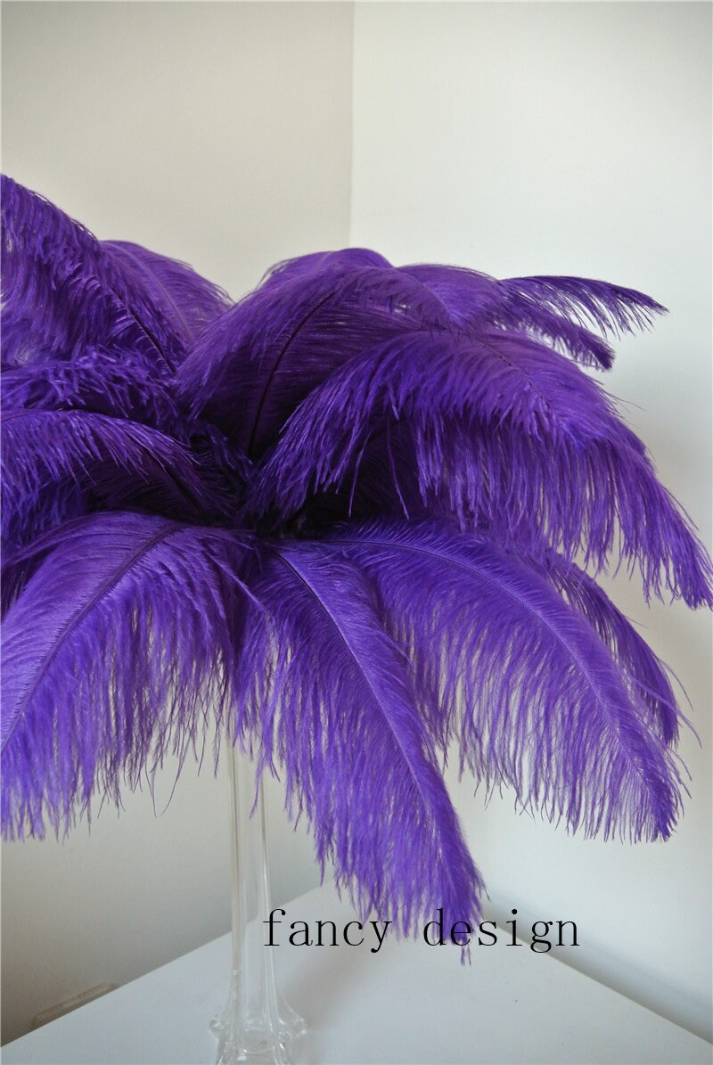 Purple ostrich feather ostrich plume 50 pcs for wedding party | Etsy