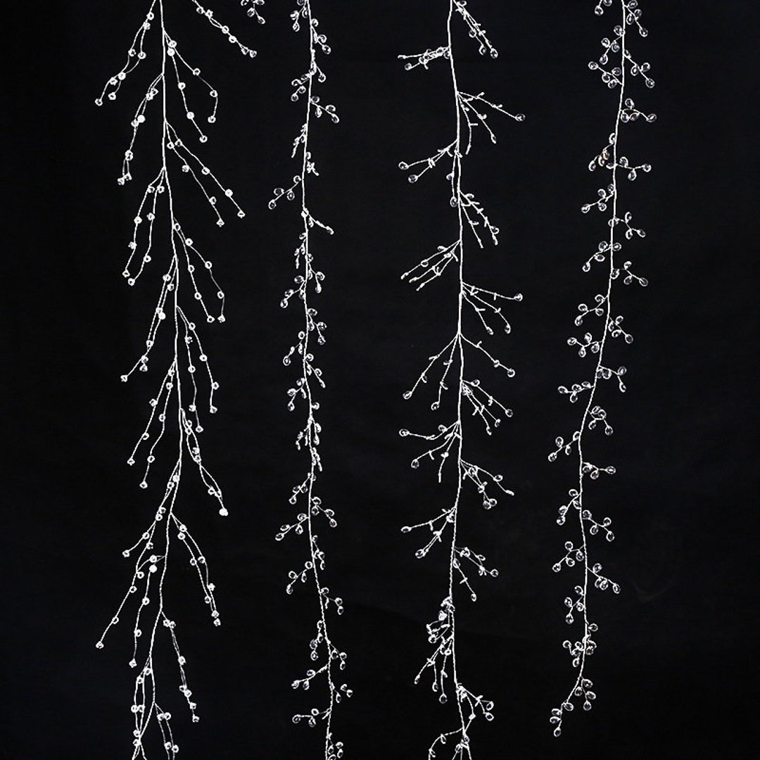 2 Pcs Crystal Diamond Shape Bead Spray Wedding Craft Acrylic Pearl ...