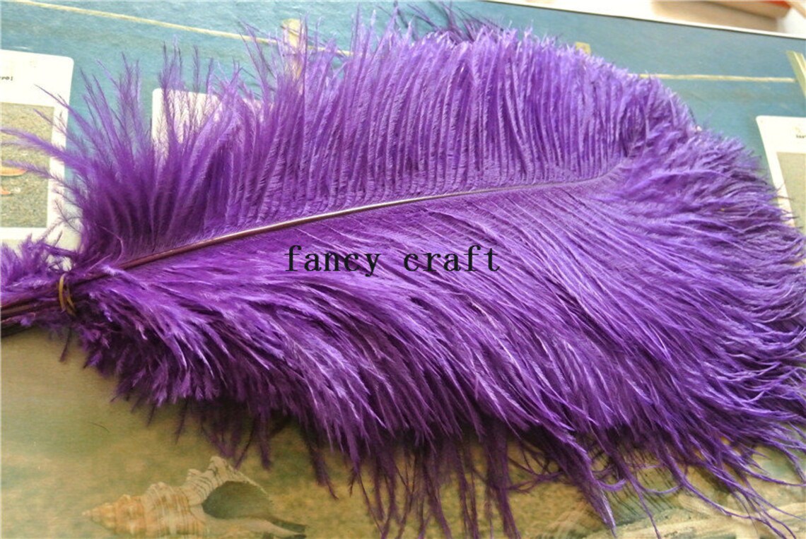 50 Pcs Purple Ostrich Feather for Wedding Party Centerpiece - Etsy
