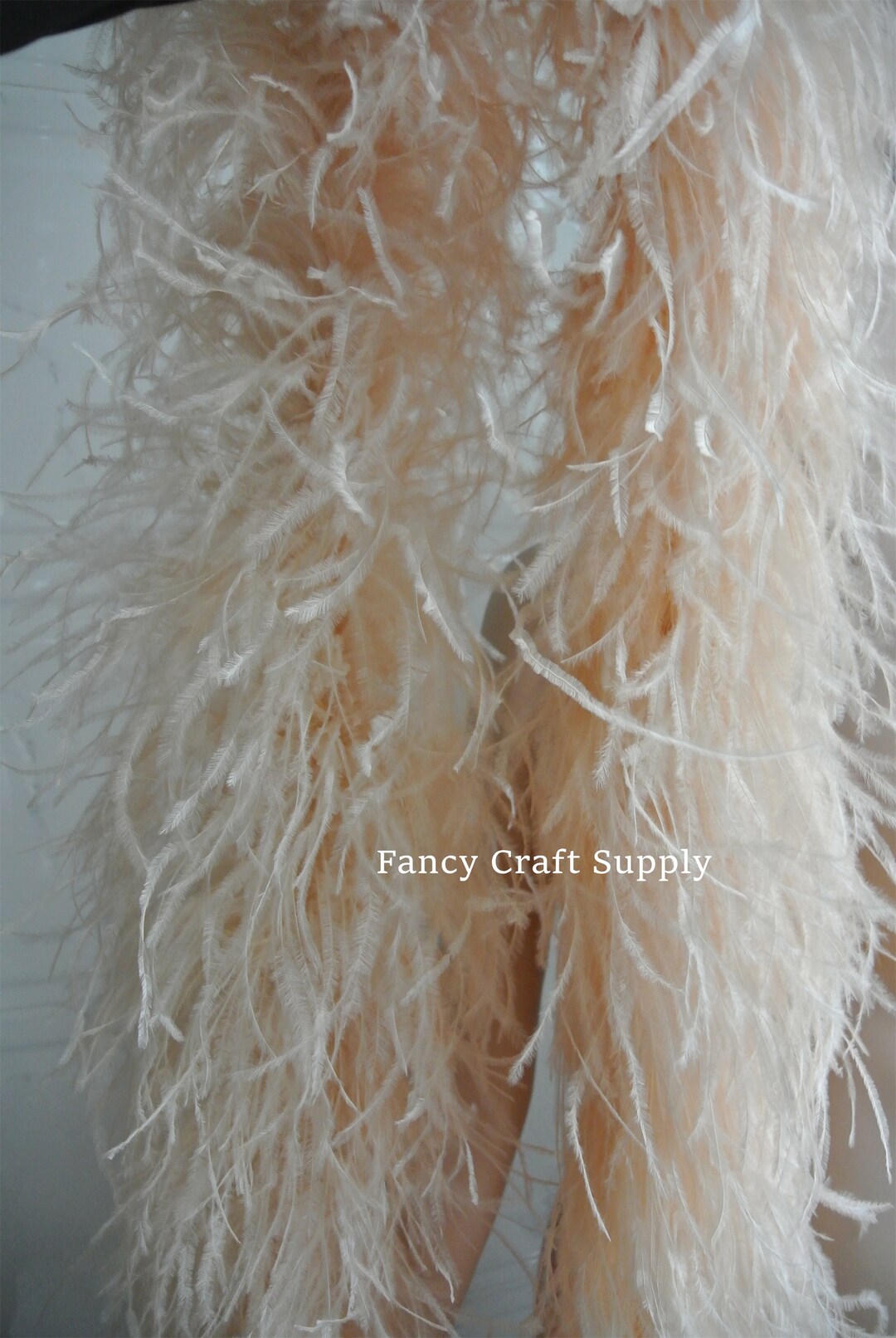 Champagne OSTRICH Feather Boa 8 Ply Dancing Dress Wedding Crafting ...
