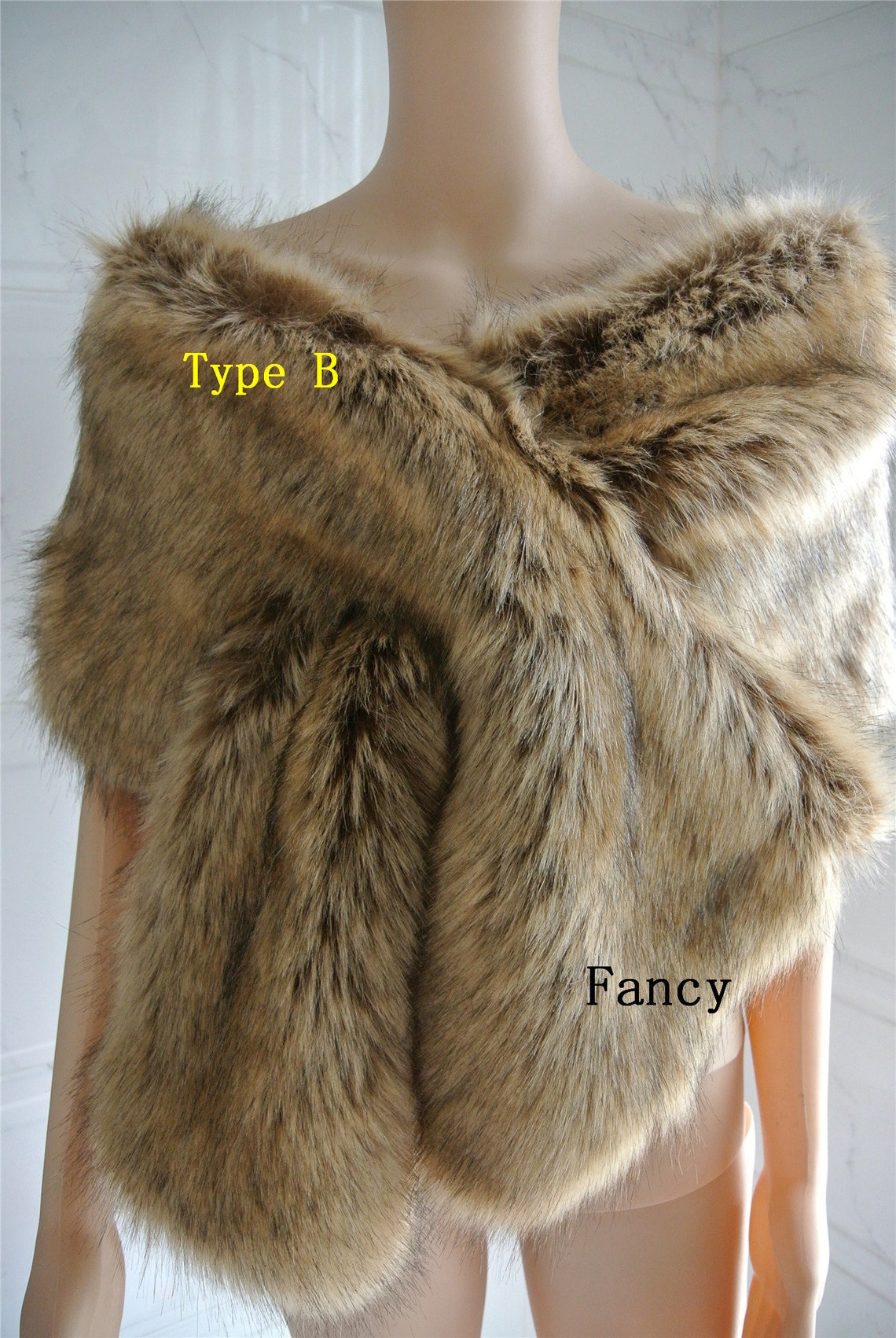 Brown Faux Fur Bridal Wrap Fur Wrap Bridal Faux Fur Stole - Etsy