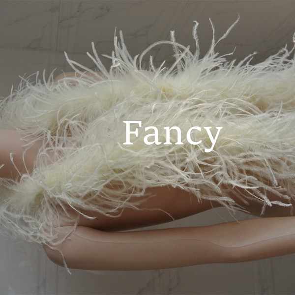 Cream Ostrich Feather - Etsy