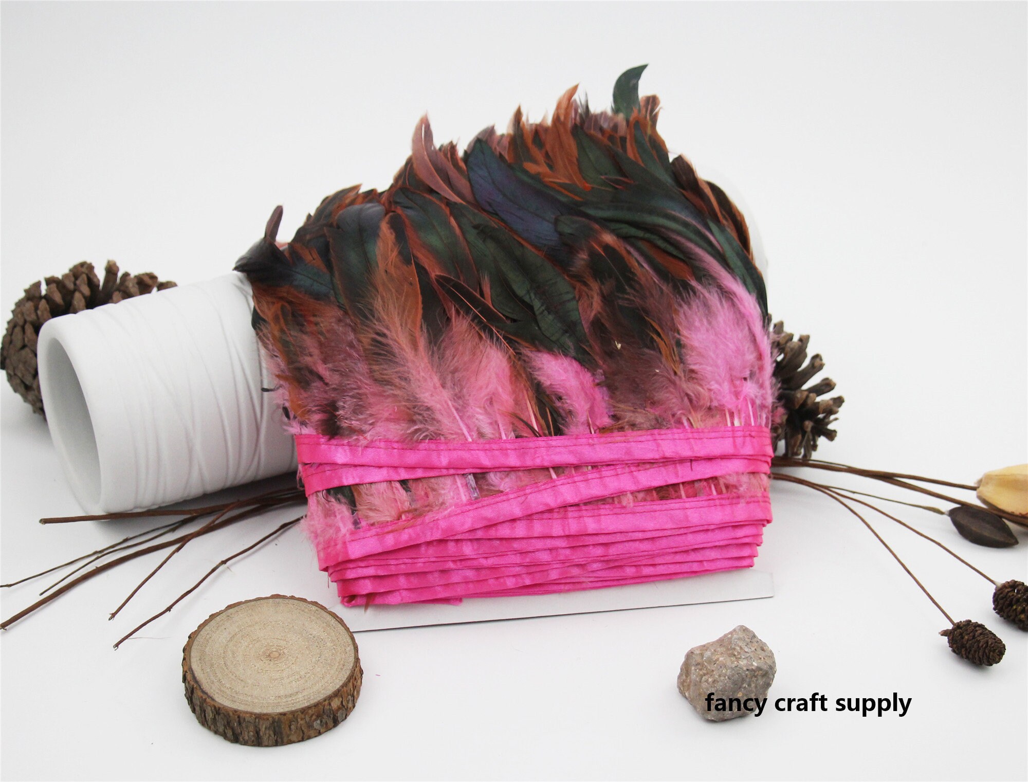 1 Yard leicht rosa Hahn Feder Trim Fransen 4-5Inch breit - Etsy.de