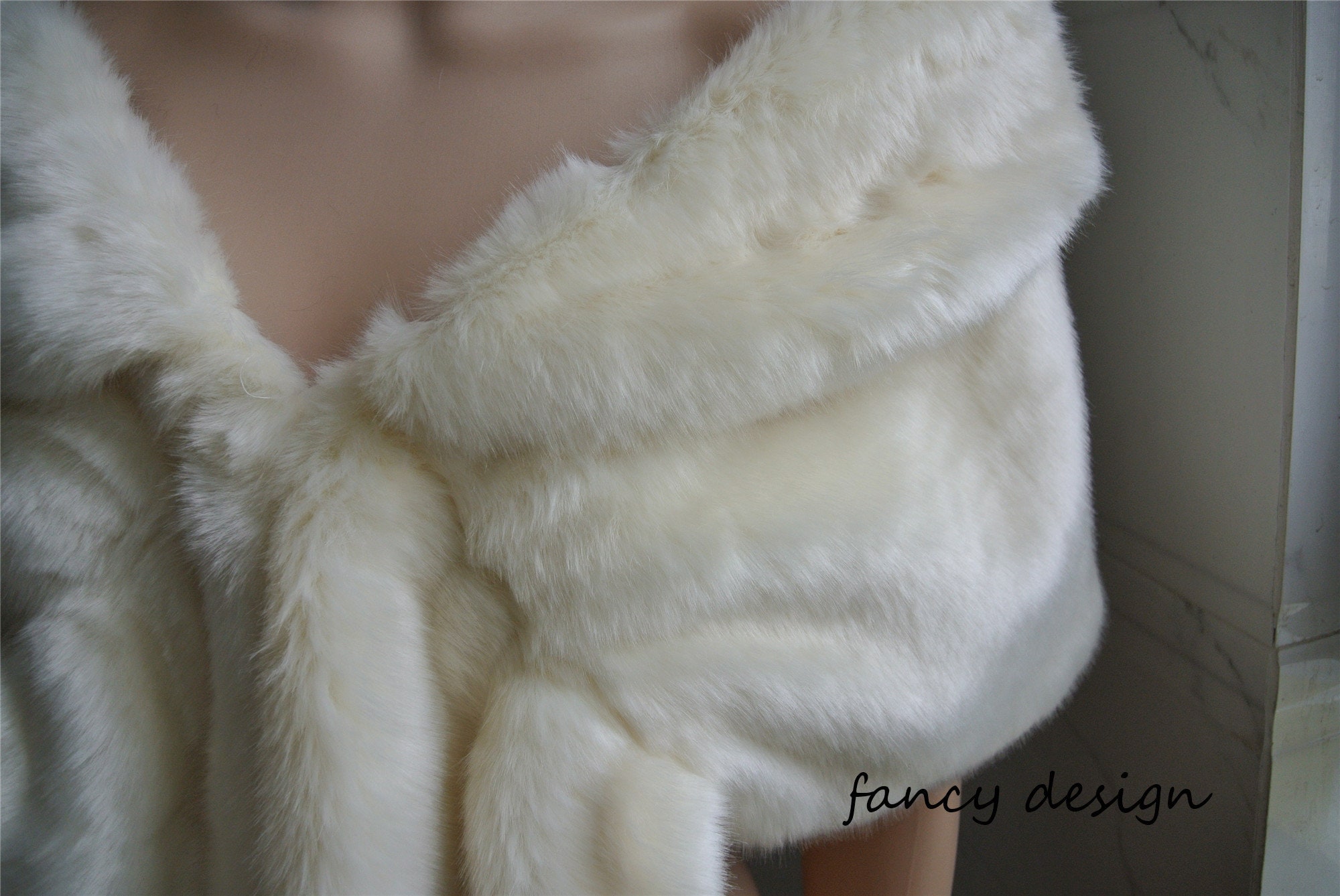 Ivory cream faux fur bridal wrap Fur Wrap Bridal Faux Fur | Etsy