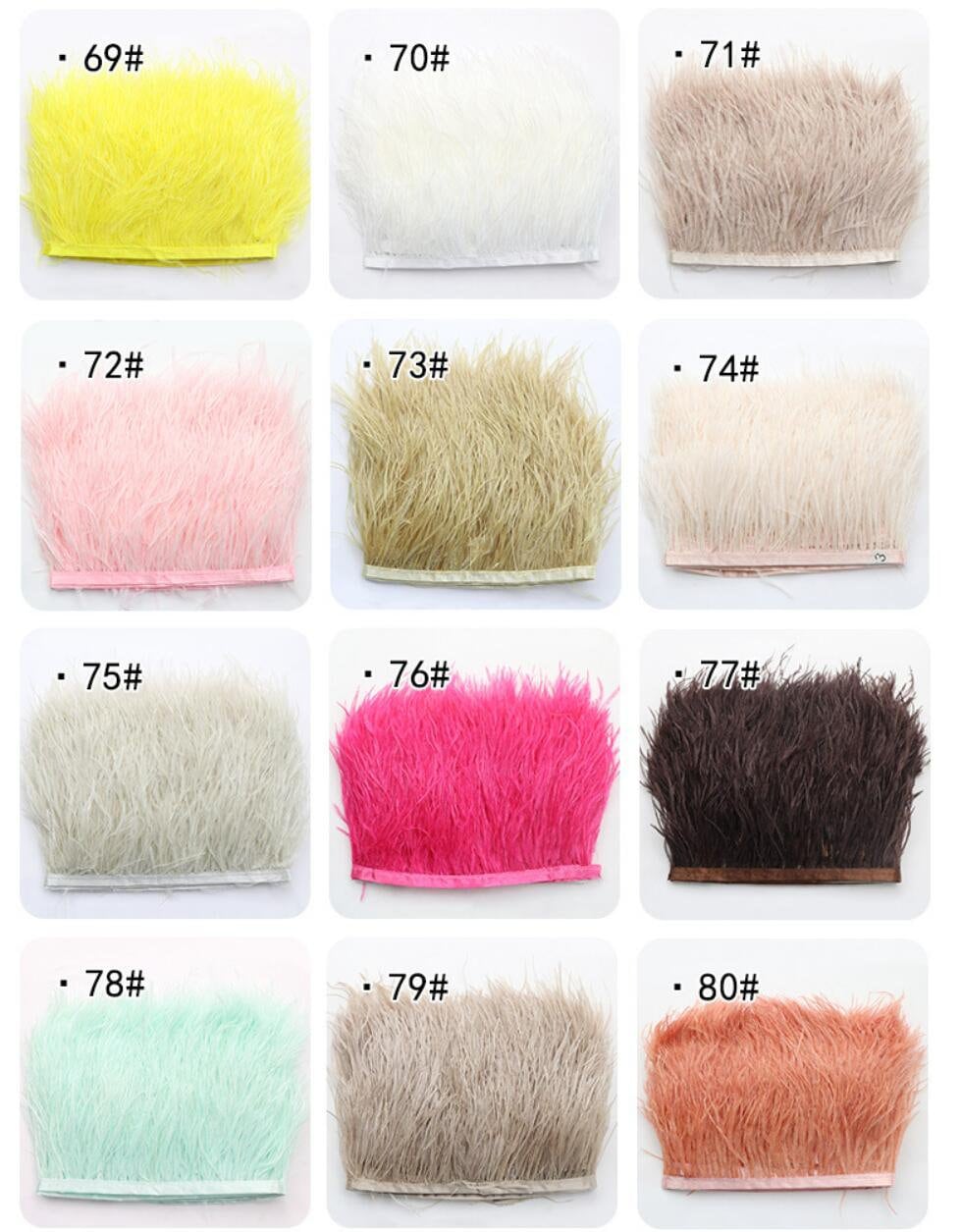 1 Yard Light Pink Ostrich Feather Trim Fringe 3-4inch Wide 55 - Etsy